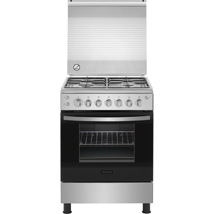 60cm 4-burner gas cooking range with 1 cooking level & 72L self ...