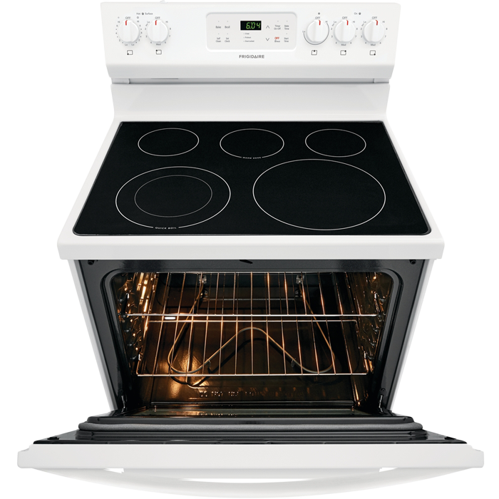 76cm Freestanding Cooker w/Electric Oven & Coil Plate Hob - SCRE3054AW